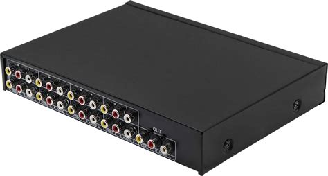8 In 1 Out 3 Rca Av Audio Video Splitter Amplifier For Cable Box Dvd Dvr Analog Tv 1x8 Port