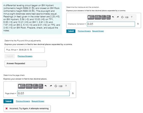 Solved A Differential Leveling Circuit Began On Bm