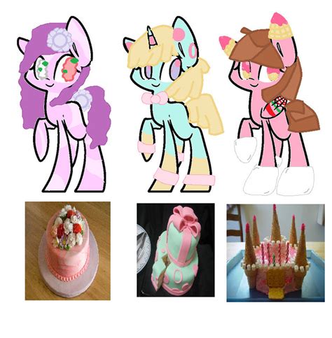 Mlp Cake Inspired Adopts Colsed By Differenttypesofart On Deviantart