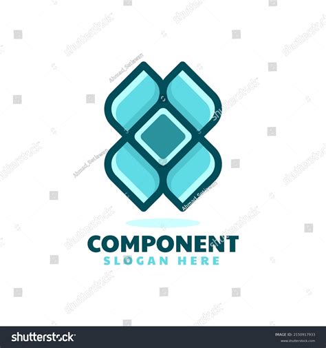 Logo Component Simple Mascot Style Stock Vector Royalty Free 2150917933 Shutterstock