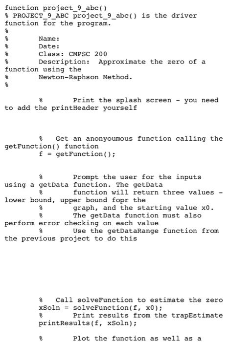 Solved Objective Using Loops To Find The Zeros Of A