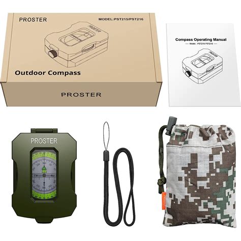 Proster Ip54 Hiking Compass With Sighting Clinometer Professional Mili