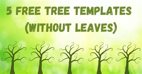 Tree Template Without Leaves Free Printables Artsydee Drawing