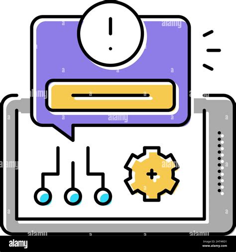 Alert System Color Icon Vector Illustration Stock Vector Image And Art Alamy