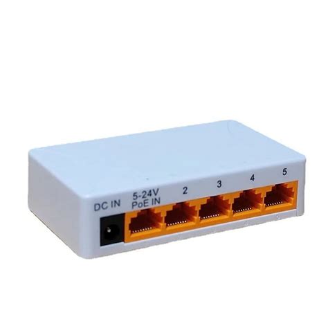 5 Port 100Mbps POE Extender Network Switch Repeater Support IEEE802 3af At Bt 100m For POE