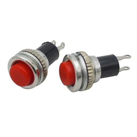 5pcs Button Switch Toggle Switch Reset Button Lock Free Red Ds 316 In