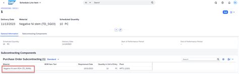 Subcontracting PO With Alternative Component BOM E SAP Community