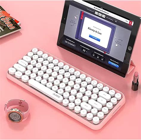 Ajazz Heijue 308i Wireless Keyboard 84 Keys Typewriter Style Keycap Low Noise Button
