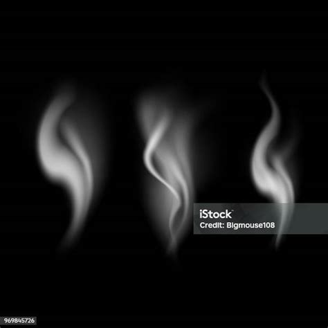 현실적인 상세한 3d 이미지 세트 연기 벡터 개념에 대한 스톡 벡터 아트 및 기타 이미지 개념 검은색 곡선 Istock