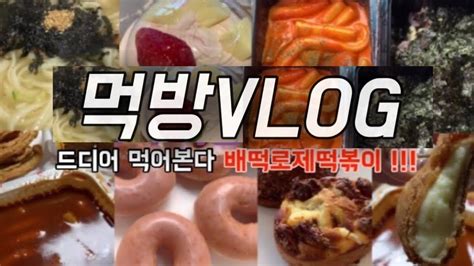 먹방 브이로그 디저트먹방 과자 먹방 배떡로제떡볶이 먹방 분모자먹방 중국당면먹방 크리스피도넛먹방 매운 신전떡볶이 먹방 치즈볼 먹방 Youtube