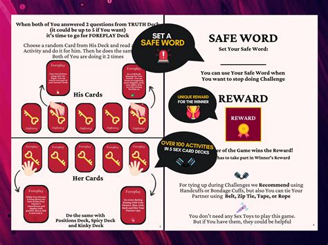 Naughty Sex Cards With Over 100 Activities And Sex Positions Printable Sexy Anniversary T