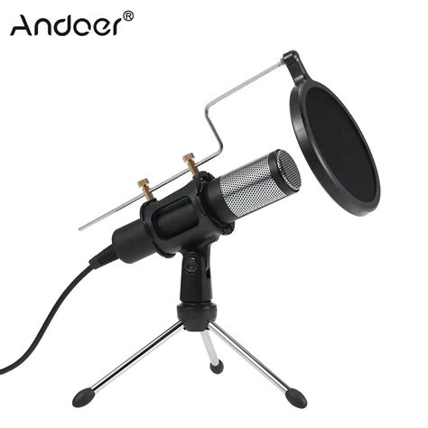 USB Plug Condenser Microphone Mic Play Home Studio Podcast Vocal Recording Microphone W Mini MIC