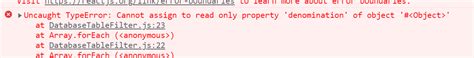 Javascript Cannot Assign To Read Only Property Whatever Of Object Stack Overflow