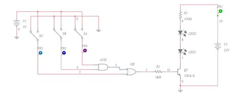 Logic LED Driver Multisim Live