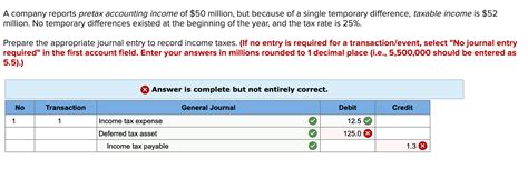 Solved A Company Reports Pretax Accounting Income Of 50