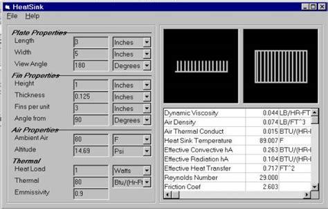 Thermal Analysis Software For A Finned Heatsink In Air
