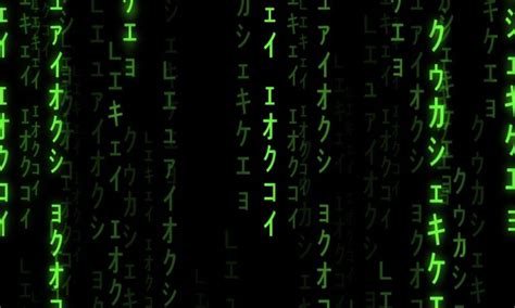 Matrix Font Set Polar Vectors