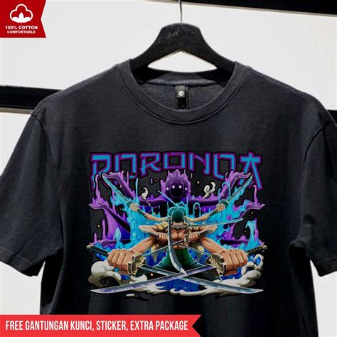 Jual Kaos Anime RORONOA FRONT Anime OnePiece Lufy Zoro Jujutsu Kaisen