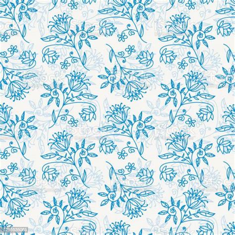 낙서 꽃 추상 원활한 패턴입니다 손으로 그린 배경 벡터 그림입니다 계절에 대한 스톡 벡터 아트 및 기타 이미지 계절 공휴일 꽃 나무 Istock