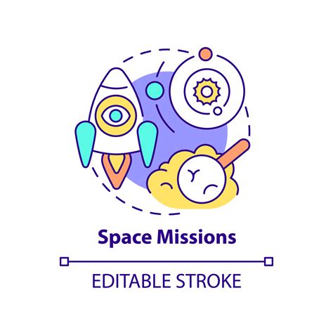 Space Missions Concept Icon Scientific Research Spacetech Trend Abstract Idea Thin Line