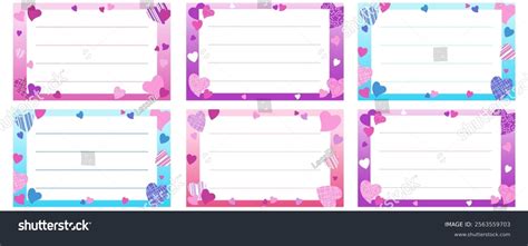 Set Colorful Notebook Name Stickers Different Stock Vector Royalty Free 2563559703 Shutterstock