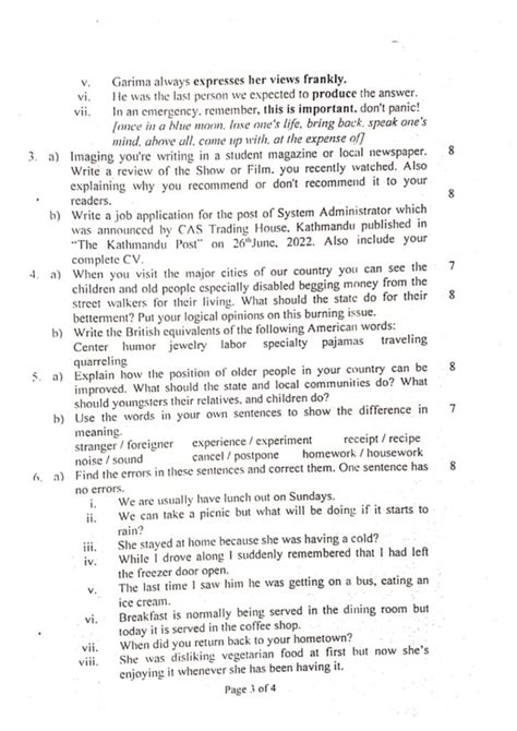 Pu Bca 1st Sem English Question Paper Mero Enotes