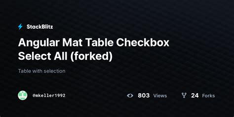 angular mat table checkbox select all forked stackblitz