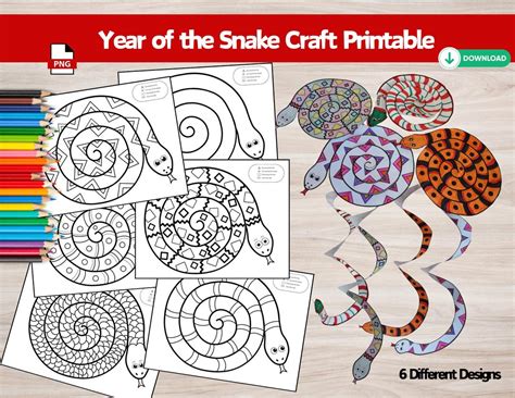 Printable Snake Craft Template