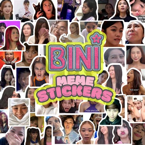 Bini Memes Waterproof Vinyl Stickers Blooms Funny Bini Moments