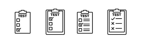 다양한 체크리스트 및 테스트 클립보드의 다양한 간단한 선 그리기 0명에 대한 스톡 벡터 아트 및 기타 이미지 0명 검사 보기 검은색 Istock