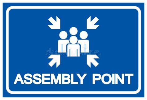 Assembly Point Symbol Sign Vector Illustration Isolated On White