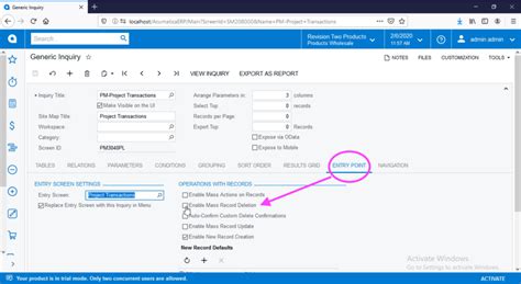 Acumatica Tips And Tricks How To Enable Mass Delete Records Nexvue