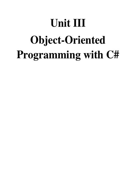 Dotnet And C Pdf Method Computer Programming Inheritance