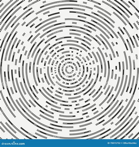 Abstract Segmented Geometric Circle Shape Radial Concentric Circles Rings Swirly Concentric