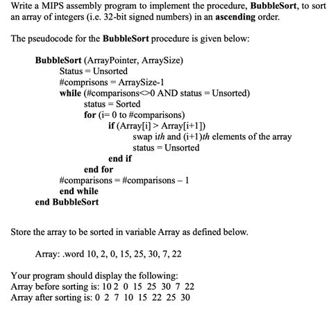Solved Solve Using MIPS The Program Should Display The Chegg Com