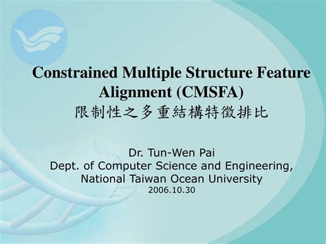 Ppt Constrained Multiple Structure Feature Alignment Cmsfa 限制性之多重結構
