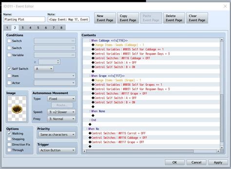 farming system using yanfly s self switches and variables rpg maker