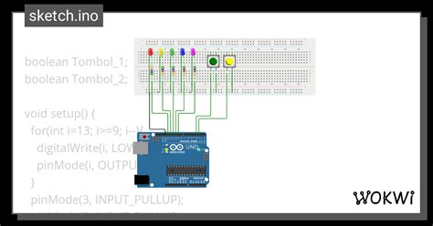 Projek LED Pemula Copy Wokwi ESP32 STM32 Arduino Simulator