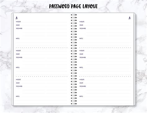 Password Book Etsy