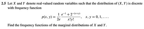 Solved 5 Let X And Y Denote Real Valued Random Variables