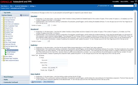 Adf Faces Demo Application