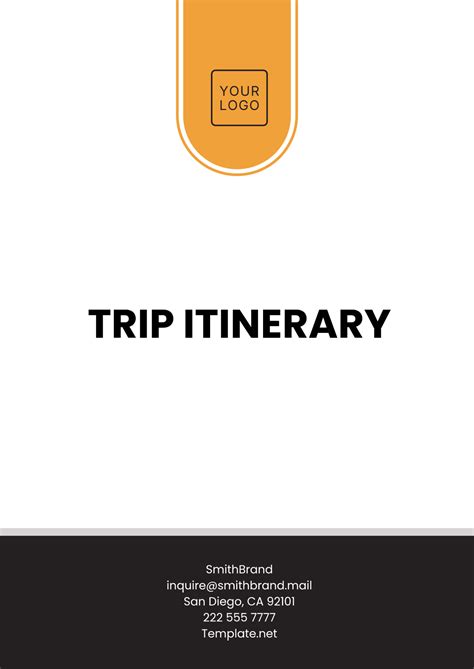 Free Simple Solo Traveler Itinerary Template To Edit Online