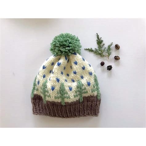 Hat Knitting Pattern Pine Tree Hat Pattern Baby Hat Etsy UK