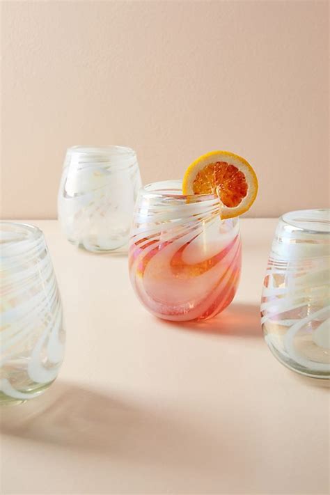 Stemless Swirl Wine Glass