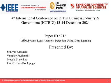 System Logs Anomaly Detection Using Deep Learning Pptx