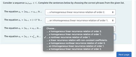 Solved Consider A Sequence An Nen C C Complete The Chegg