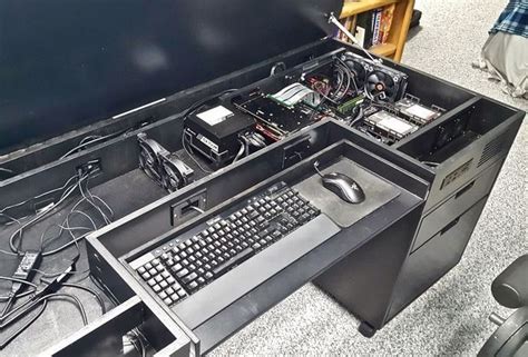 Building A Computer Desk DIY Desk PC Diy Computer Desk Built In