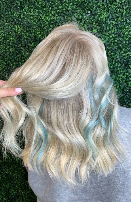Blonde Hair Blue Highlights