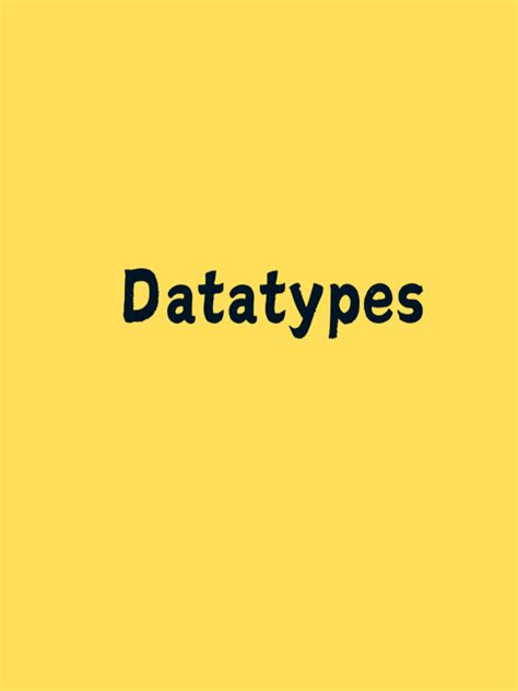 Data Types Pdf String Computer Science Java Script