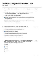 Module Regression Models Quiz Coursera Pdf Module Regression Models Quiz TOTAL POINTS